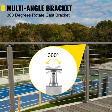 Vevor Cable Railing Post Level Deck Stair Post 36 X 1 97 X 1 97 Cable
