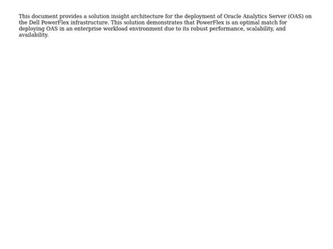 introduction solution insight oracle analytics server with dell