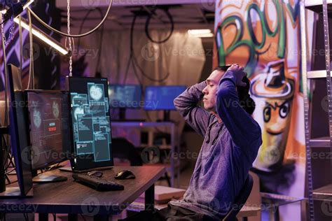 Upset Hacker Unsuccessfully Hacking Server While Breaking Law And Doing Illegal Activity