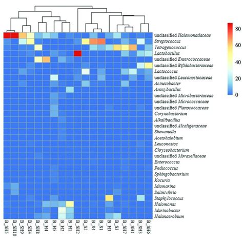 Heatmap Showing The Relative Abundance Of Otus At The Genus Level Download Scientific