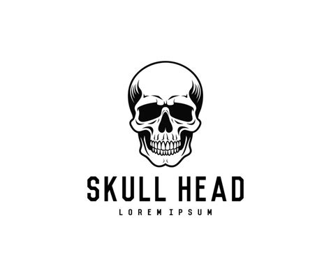 Skull Face Logo Skull Head Logo Design Svg And Png Files Skeleton Head