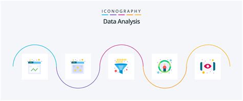 Data Analysis Flat 5 Icon Pack Including User Report Rating Star