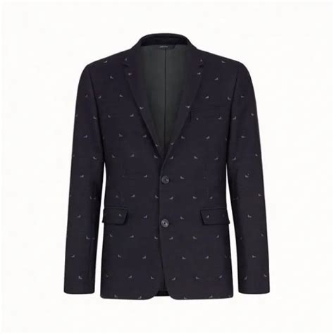 芬迪fendi 夹克蓝色布料休闲西装 Fj0559 A8n Bf0qa2 小迈步海淘品牌官网