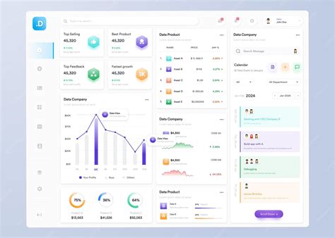 Premium Vector Ui Ux Infographic Dashboard Ui Design With Graphs