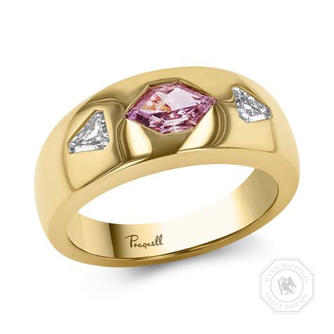 Masterpiece Stellar 0 78ct Fancy Intense Purplish Pink Diamond Ring In 18ct Yellow Gold
