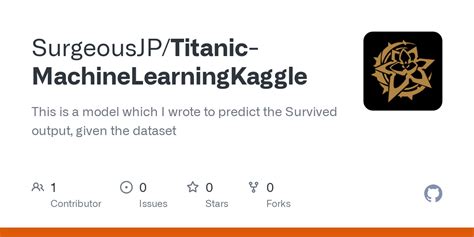 github surgeousjp titanic machinelearningkaggle this is a model