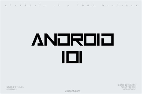 Android 101 Font Free Download And Preview Deefont