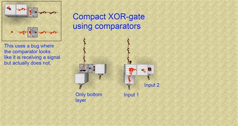Compact Xor Using Comparators Rredstone