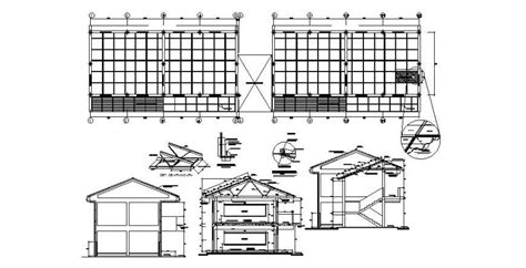 School Classrooms Constructive Section And Structure Cad Drawing Details Dwg File