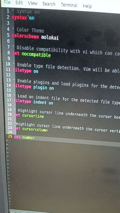 Проблема с настройкой нумерации строк в Vim Stack Overflow на русском