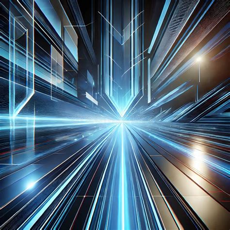 Dynamic Futuristic Light Beams Converging In A Digital Space Stock Image Image Of Innovation