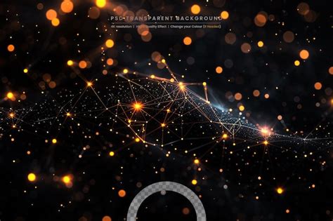 Abstract Background Full Of White Dots Which Are Connected With White Straight Lines Premium