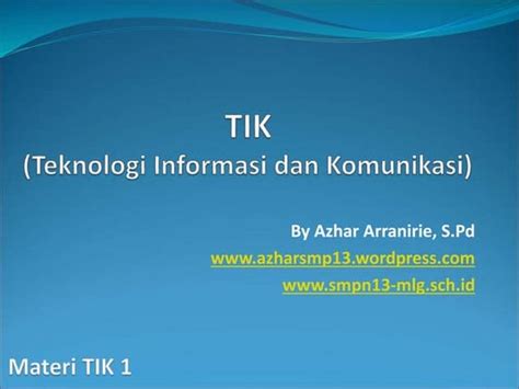 Materi Tik Pertemuan 1 Pptx