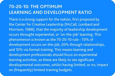 The 70 20 10 Learning And Development Model Skillshub