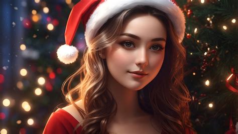Download Ai Generated Girl Santa Royalty Free Stock Illustration