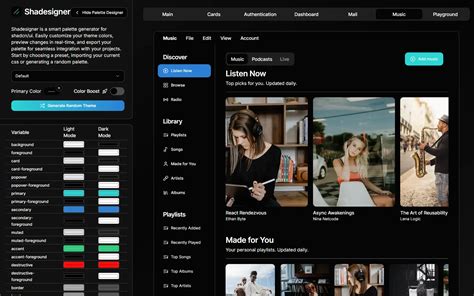 Shadcn Ui Palette Theme Generator With Live Preview Shadesigner