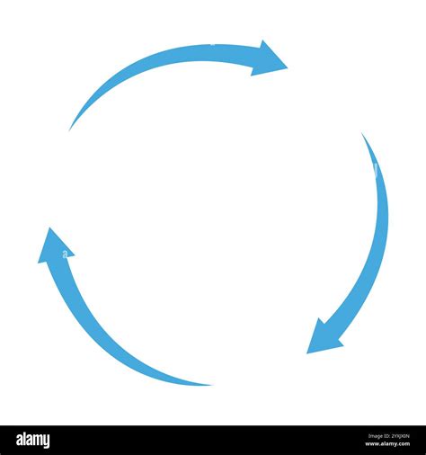 Three Arrows Circle Cycle Flat Vector Illustration Isolated On White Stock Vector Image And Art
