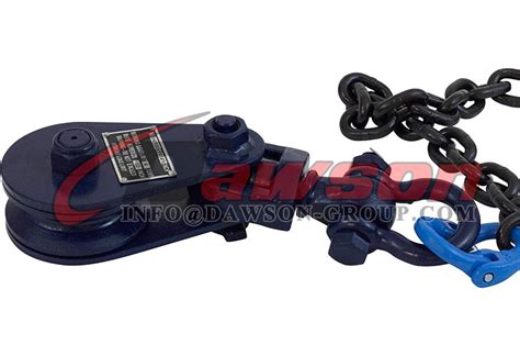 4 Ton 4 5 Snatch Block With Swivel Shackle And 30 Chain 3 8 G100 Flatbed Tow Truck