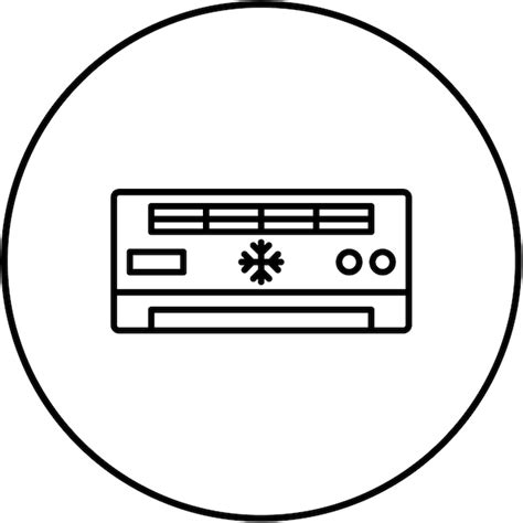 에어컨 아이콘 프리미엄 벡터