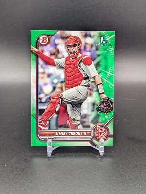 Jimmy Crooks Iii 2022 Bowman Draft Green Parallel D 99 Bd 178 Ebay
