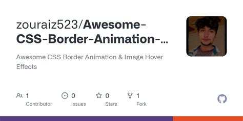 GitHub Zouraiz Awesome CSS Border Animation Image Hover Effects