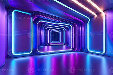 Neon Futuristic Cube Stock Photo At Vecteezy
