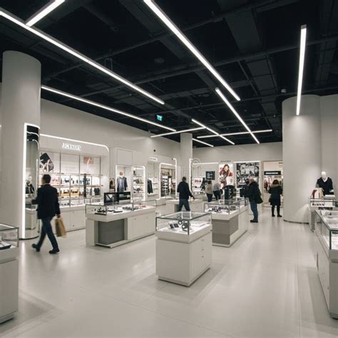 A Modern Retail Store Interior Features Sleek Design And Minimalist