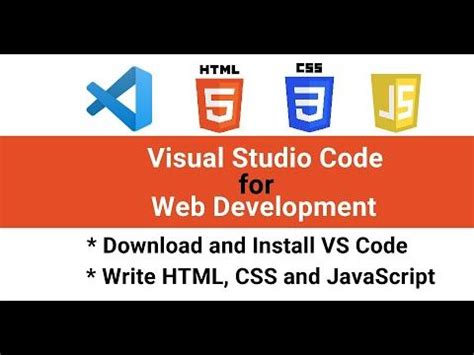 Visual Studio Code Set Up For Web Development VSCode For HTML CSS And JavaScript Top