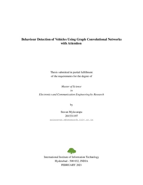 Pdf Behaviour Detection Of Vehicles Using Graph Convolutional Networks With Attention