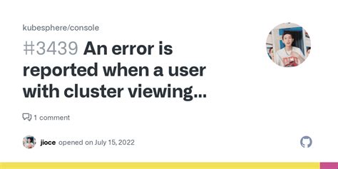 An Error Is Reported When A User With Cluster Viewing Permission Views