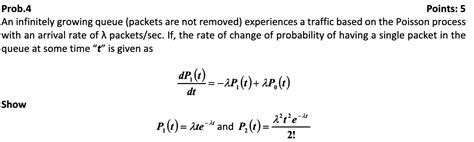 solved prob 4 points 5 an infinitely growing queue packets