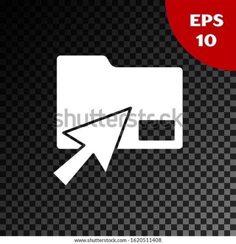 vektor stok white cursor click document folder icon tanpa royalti