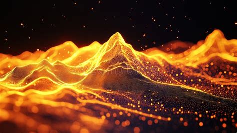 An Abstract Example Of Big Data Visualization Using Low Poly Shapes And