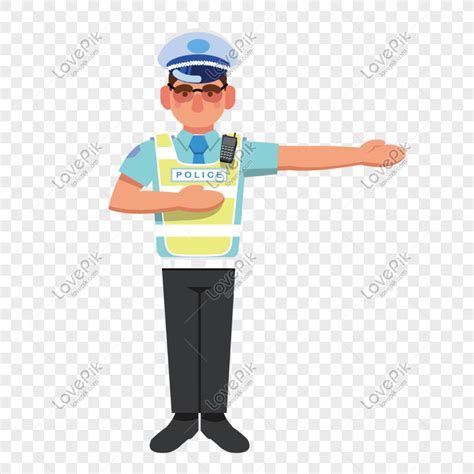 만화 교통 경찰 그림 Png 일러스트 무료 다운로드 Lovepik