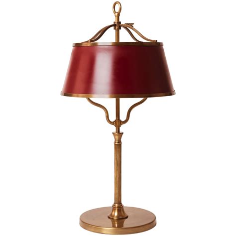 American Art Deco Brass Table Lamp With Mica Shade For Sale At 1stdibs