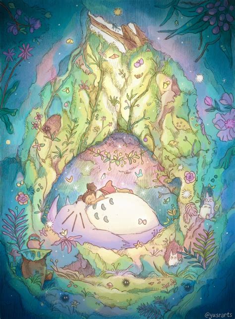 Totoro And Susuwatari Studio Ghibli And More Drawn By Yusra Danbooru