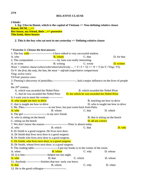 Relative Clause Pdf Linguistics Syntax