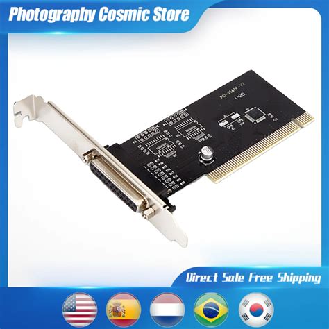 Pci 어댑터 카드 Pci 병렬 Lpt 25pin Db25 프린터 포트 컨트롤러 확장 카드 데스크탑 컴퓨터 액세서리 용컴퓨터 케이블 And 커넥터 Aliexpress