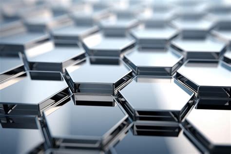Premium Ai Image 3d Rendering Of Abstract Metallic Background With Hexagons