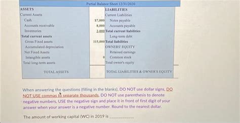 When Answering The Question Do Not Use Dollar