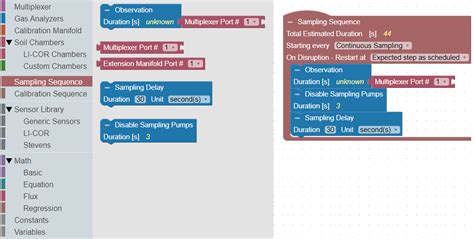 Li 8250 Sampling Sequence Blocks