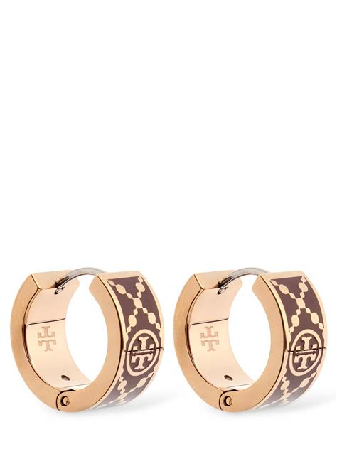 Tory Burch Small T Monogram Hoop Earrings Tory Burch