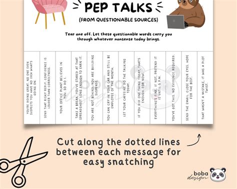 Printable Office Pep Talks V2 Positivity Funny Office Sign Cubicle