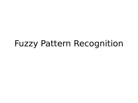 Fuzzy Pattern Recognition Browsegrades