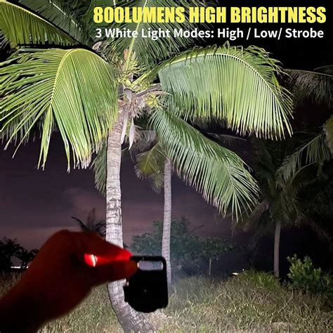 Cob Small Flashlights 800lumens Bright Rechargeable Keychain Mini