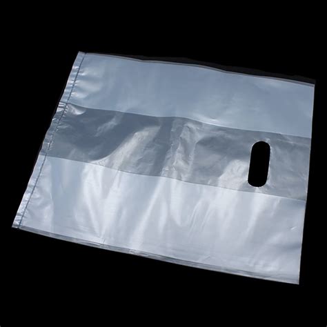 30 шт лот матовая прозрачная пластиковая упаковочная сумка с ручкой Удобная хозяйственная