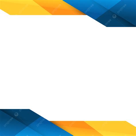 Template Desain Footer Header Biru Dan Kuning Modern Vektor Header Footer Kop Tajuk Abstrak