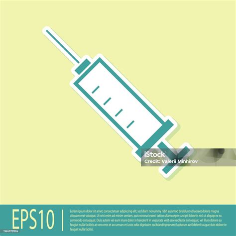 녹색 주사기 아이콘 노란색 배경에 고립 백신 백신 접종 주사 독감 주사를 위한 주사기 의료 장비 벡터 일러스트 0명에 대한 스톡 벡터 아트 및 기타 이미지 Istock