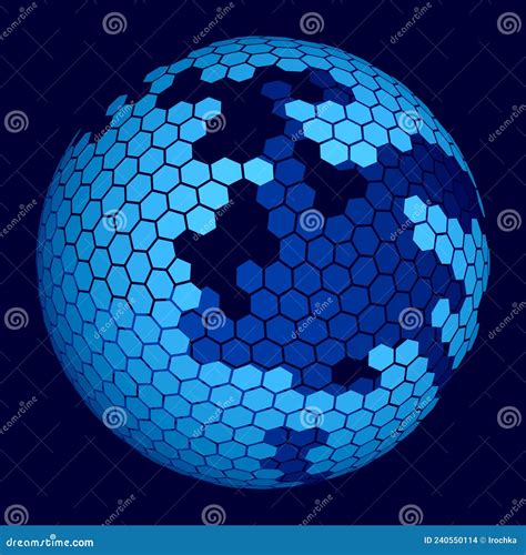 Abstract Hexagonal 3d Sphere Vector Background Stock Vector Illustration Of Background