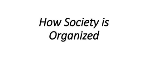 Concept And Definition Of Society Pptx